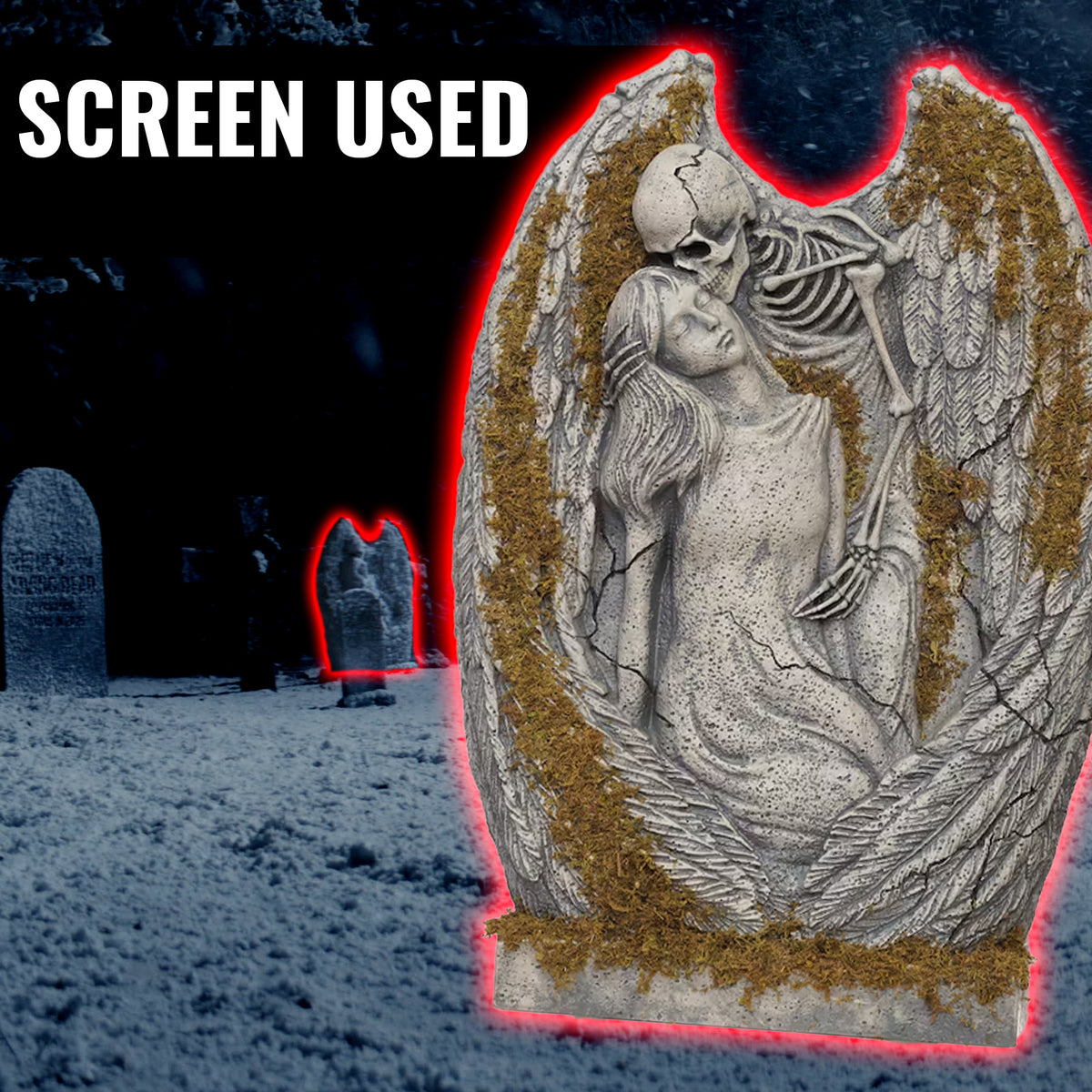 OFFICIAL SET PIECE - Screen Used GRAVE AND BONES ANGEL GRAVESTONE ...